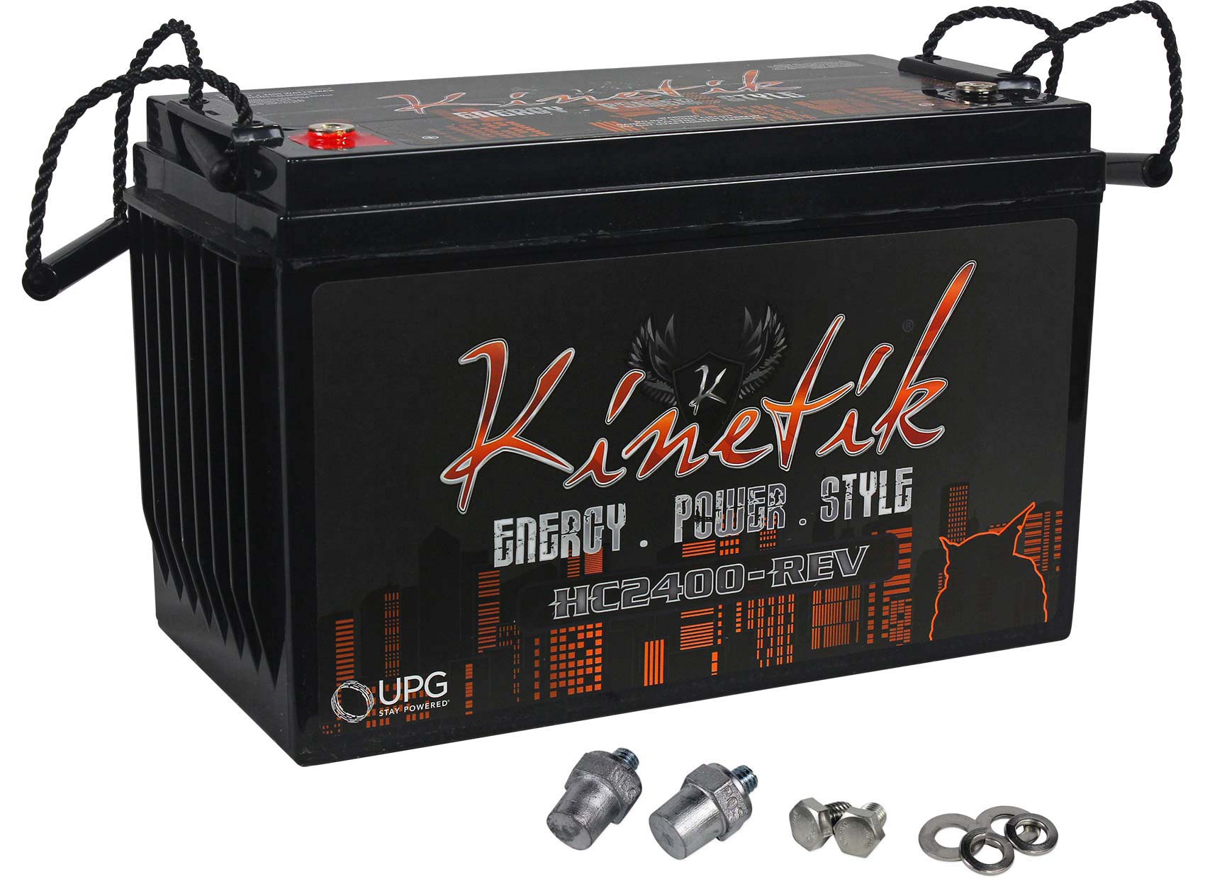Kinetik HC2400-REV 2400 Watt 12V Car Battery/Power Cell High Current ...