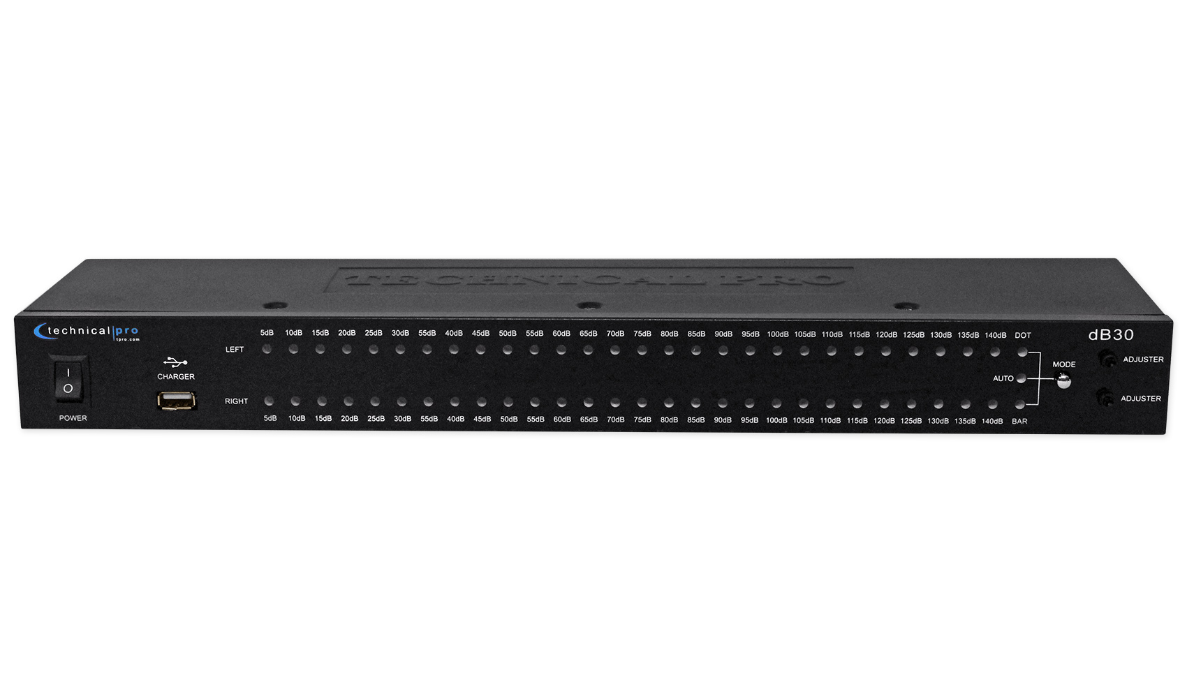 Technical Pro DB30 1U Rack Mount dB Decibel Meter Display+8 Outlet ...