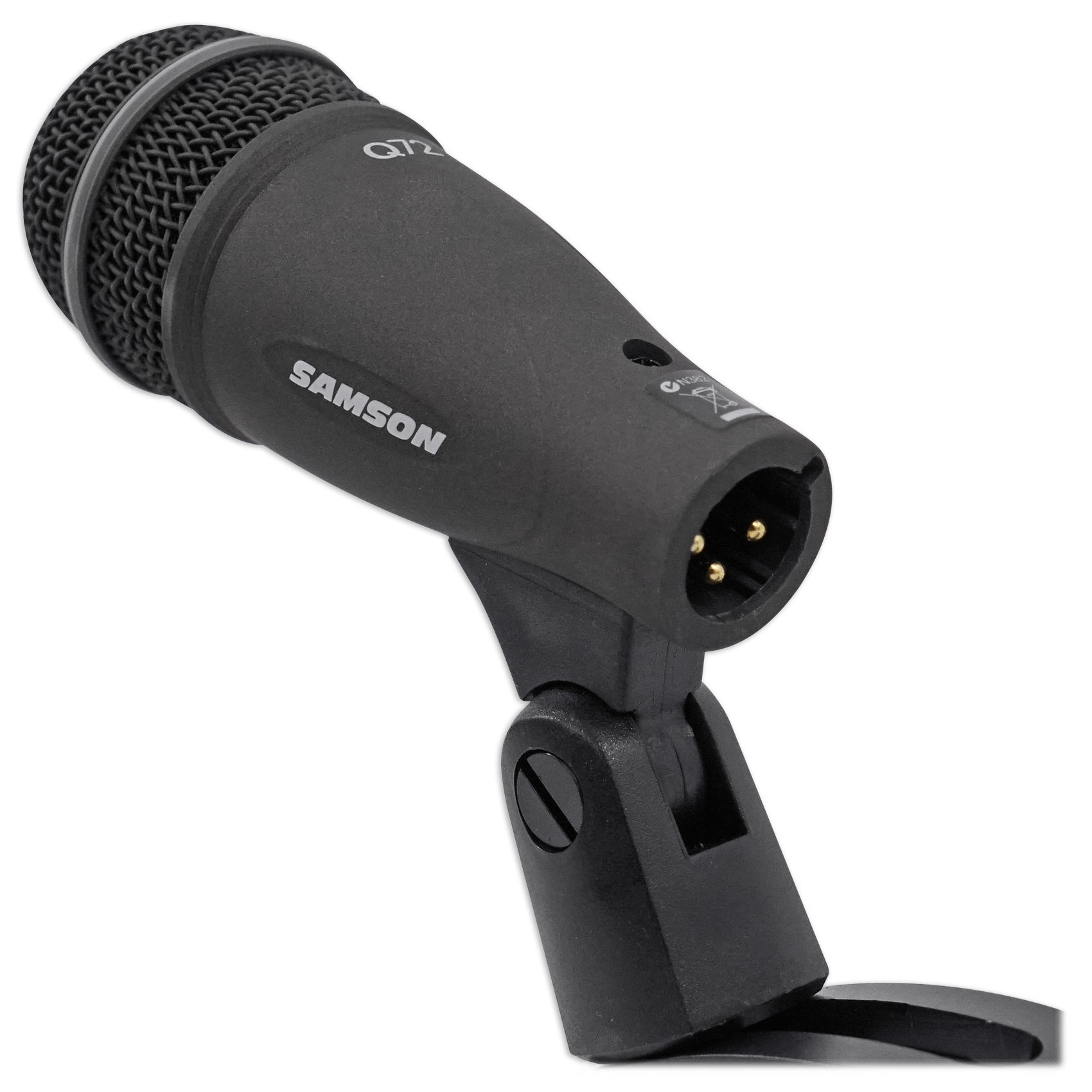 Samson DK703 Drum Mirophone Mic Kit w/ (3) Q72 Snare/Tom Mics+Swivel ...