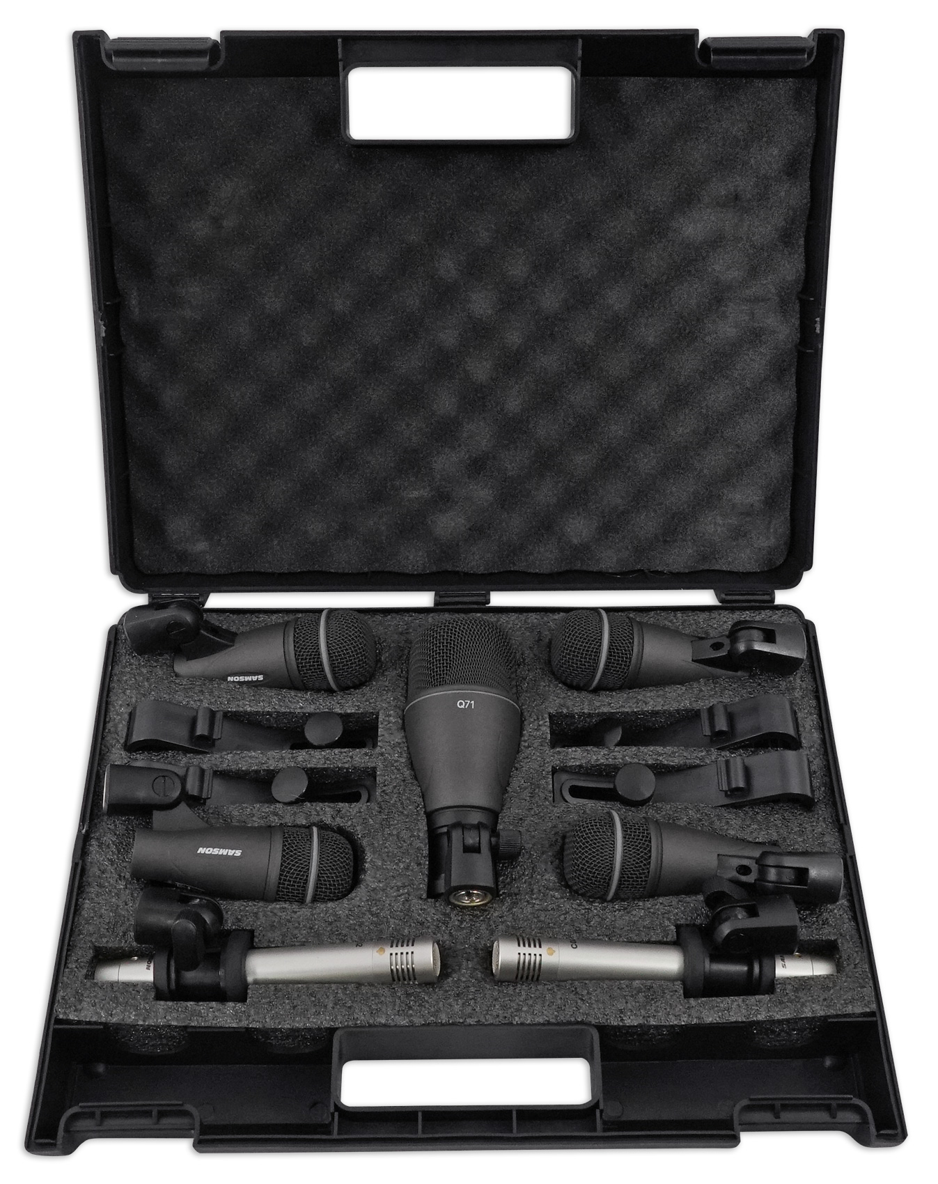 Samson DK707 Drum Microphone Kit-1) Q71 Kick+4) Q72 Snare/Tom+2) C02 ...