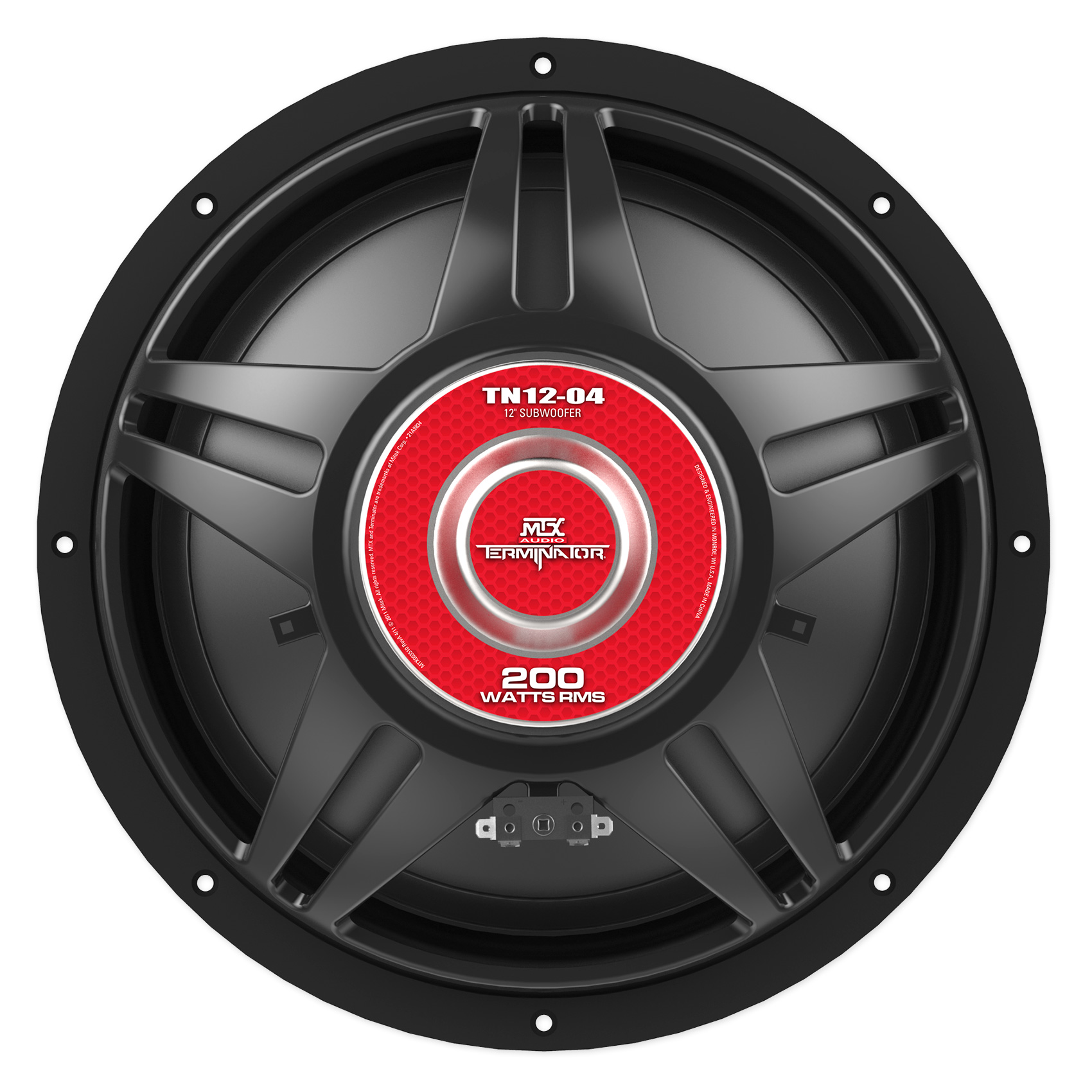 MTX Terminator TN12-04 12” 400 Watt 4 Ohm Car Audio Subwoofer Sub ...