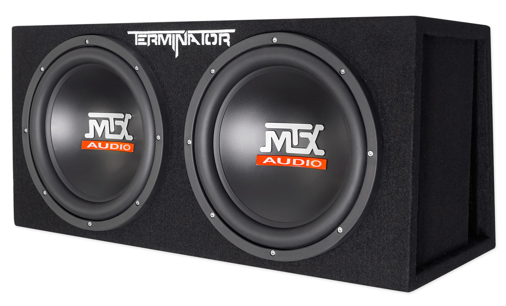 MTX Terminator TNE212DV 1000w RMS Dual 12” Subs+Vented Subwoofer Box ...