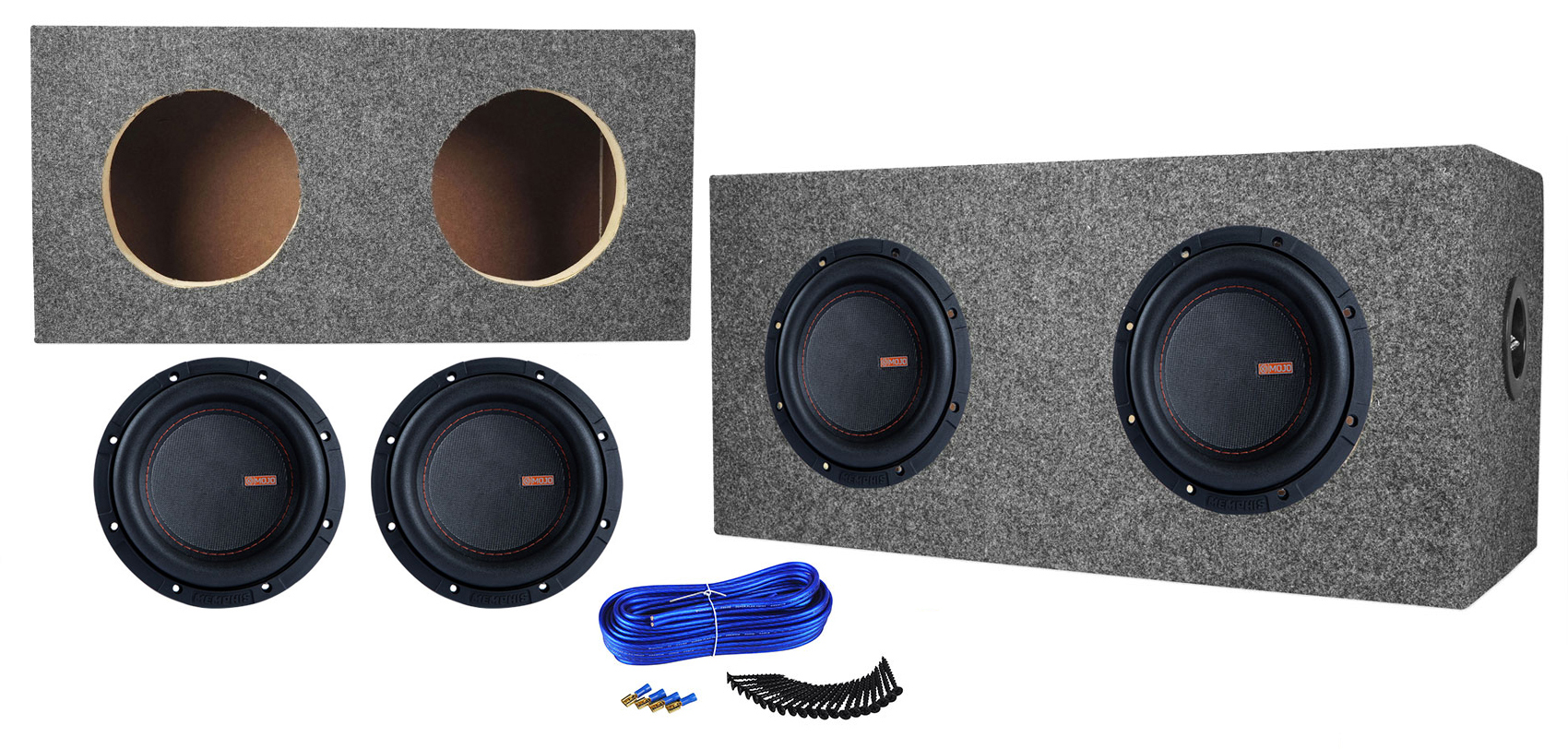 MEMPHIS MJM622 6.5 MOJO MINI SUB 1400W DUAL 2-OHM SUBWOOFER BASS ...