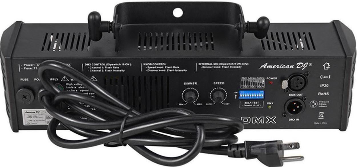 2) American DJ Mega Flash DMX 800-Watt Compact DMX Strobe Lights ...