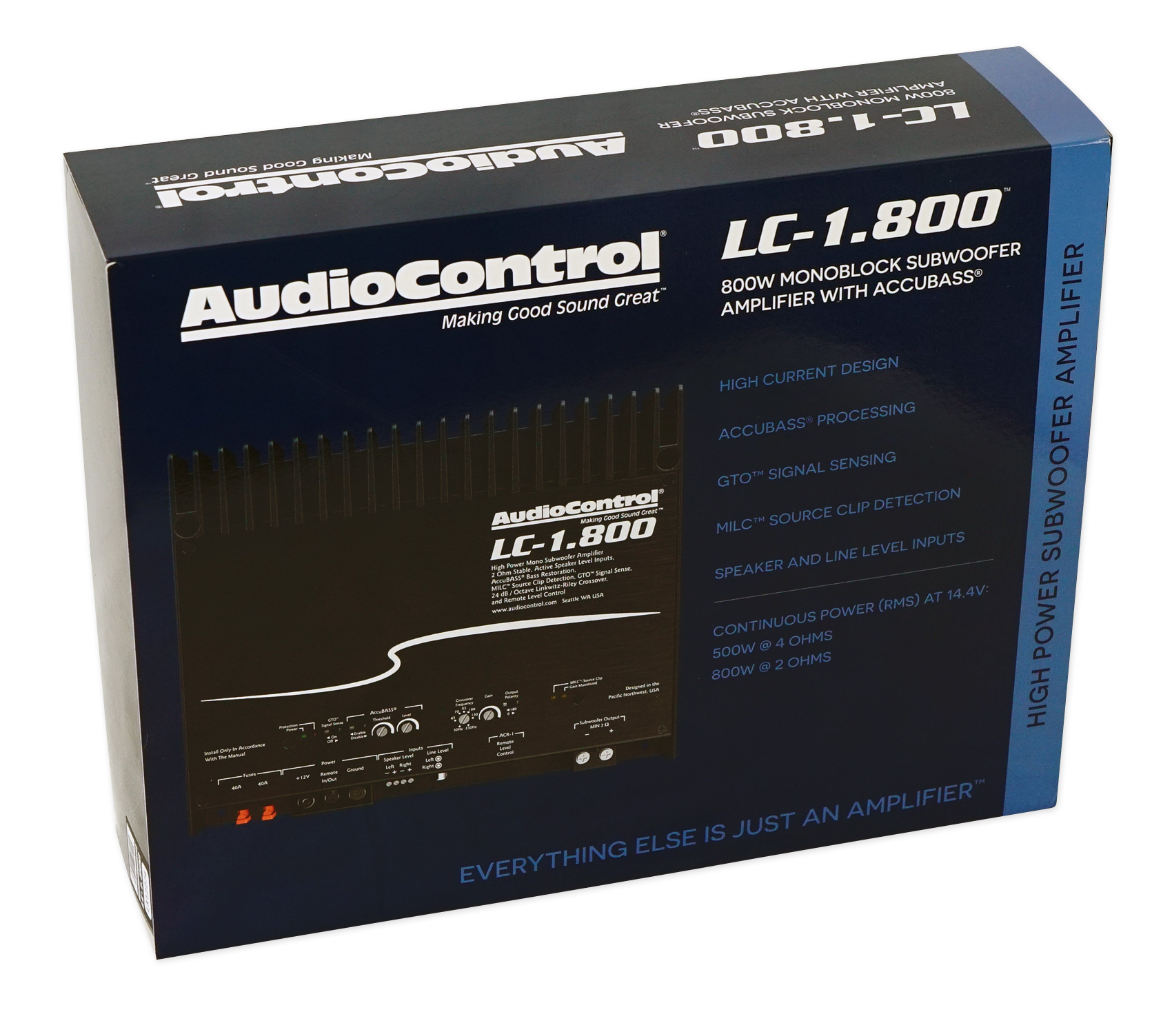 AudioControl LC-1.800 800w RMS Mono Amplifier Amp Bass Processor Audio ...