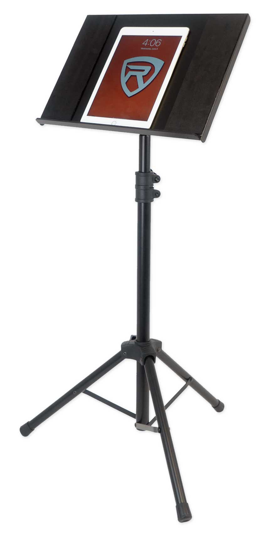 Rockville RLS67 Adjustable DJ Controller Tripod Stand w/ with Dual ...